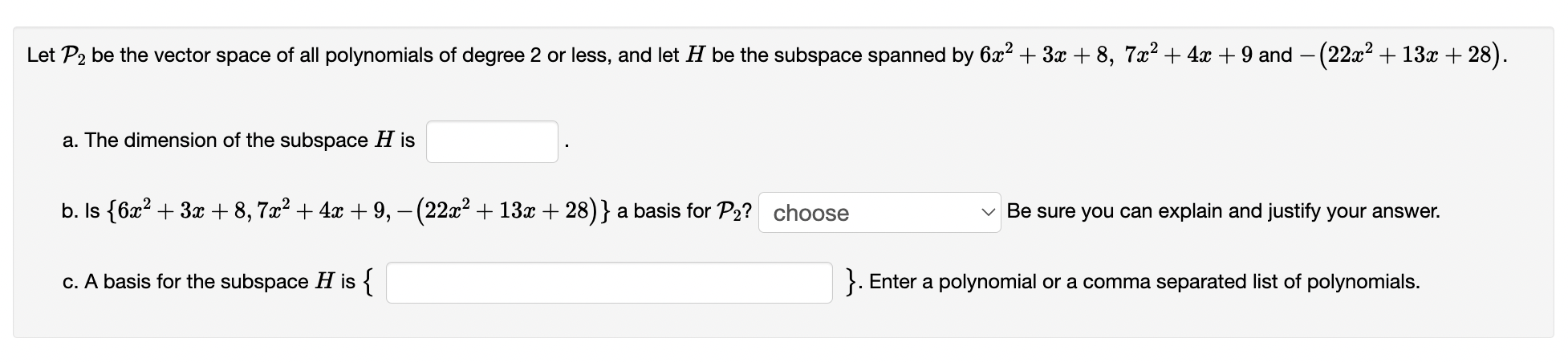 Solved Let P2 be the vector space of all polynomials of | Chegg.com