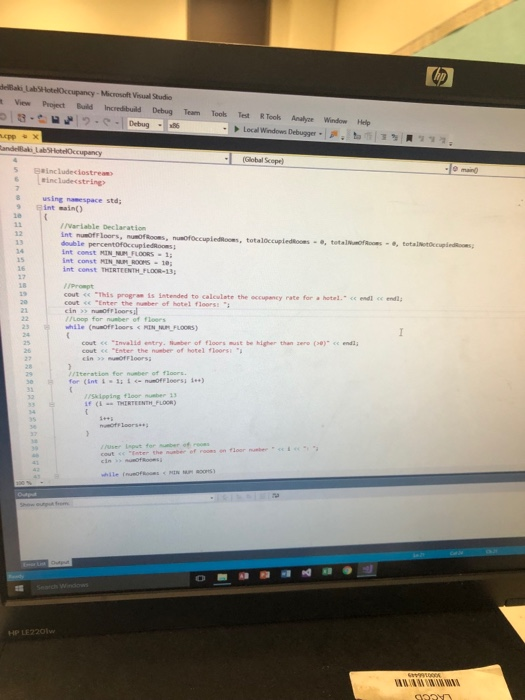 Solved 9. Hotel Occupancy Write a program that calculates | Chegg.com