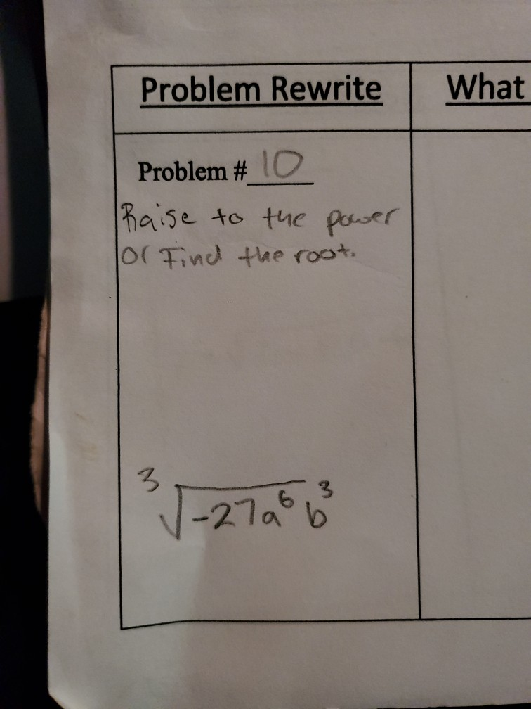 Solved Problem Rewrite What Problem # 10 Raise to the power | Chegg.com