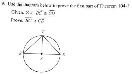 Solved Theorem 104-1 is “In the same or congruent circles | Chegg.com