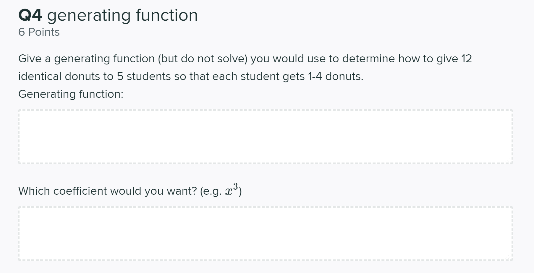 Solved Q4 generating function 6 Points Give a generating | Chegg.com