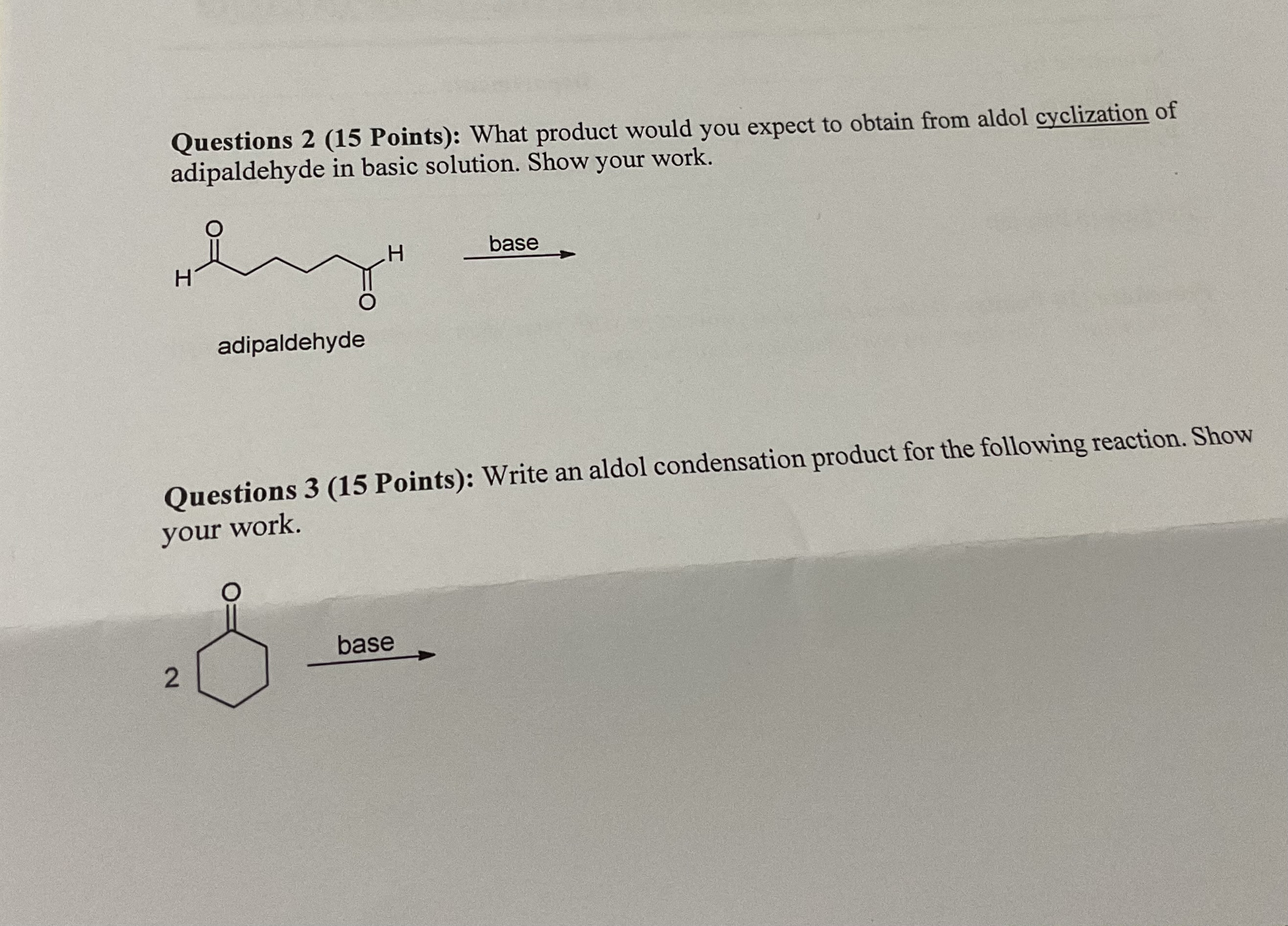 Solved Questions 2 ( 15 ﻿Points): What product would you | Chegg.com