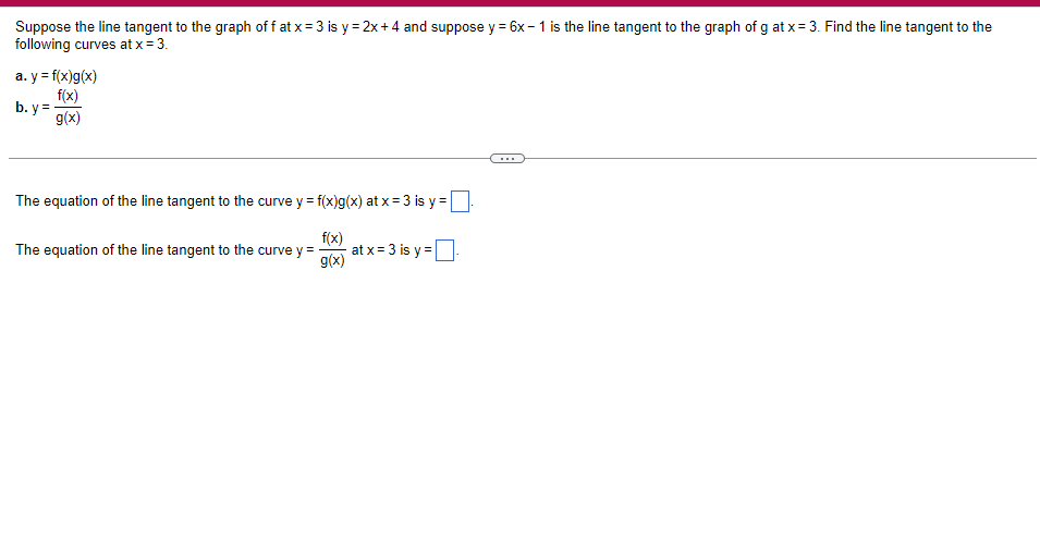 Solved Suppose the line tangent to the graph of f at x=3 is | Chegg.com