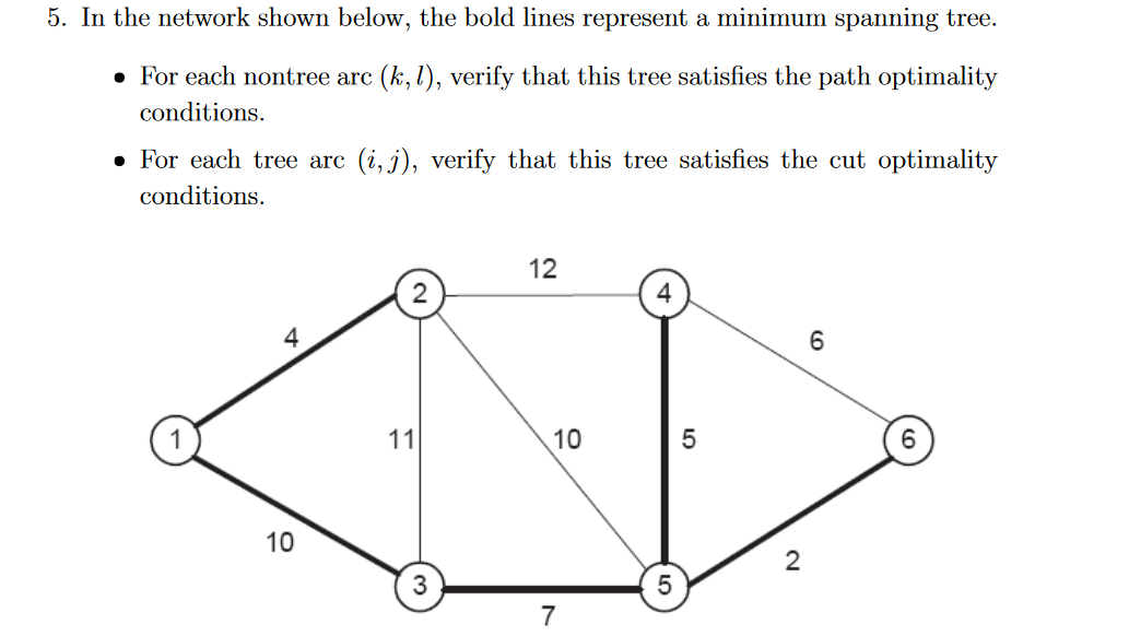 Solved In the network shown below, the bold lines represent | Chegg.com