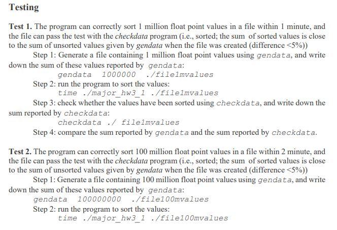 Solved Radix Sort Float Point Numbers with Memory Map | Chegg.com