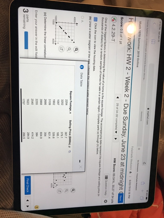 Solved 18 PM Sat Jun 227 mathxl.com Course | Chegg.com