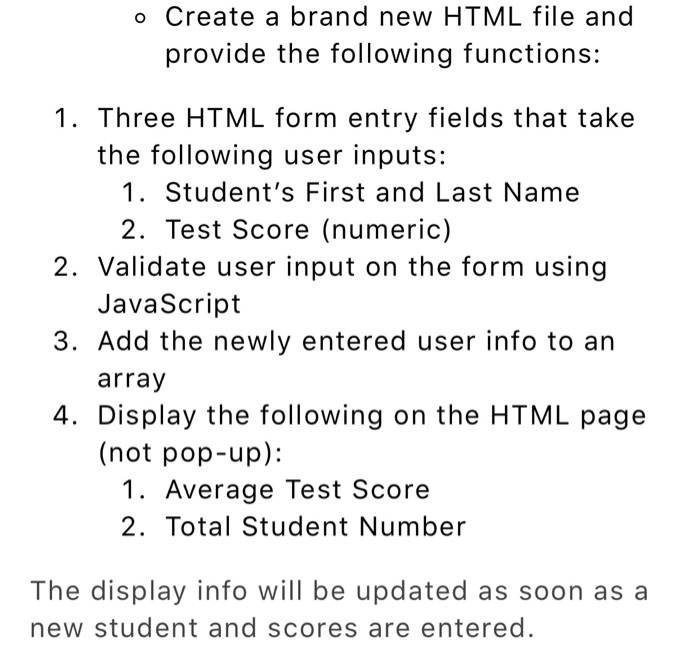 Solved O Create A Brand New Html File And Provide The