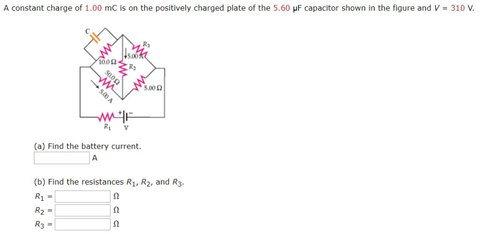 Solved A constant charge of 1.00 mC is on the positively | Chegg.com