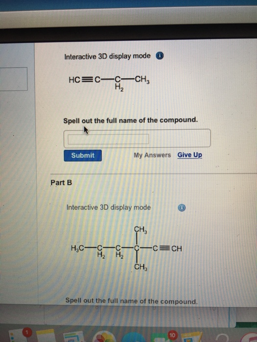 Solved Interactive 3D display mode 1 CH HC Spell out the | Chegg.com