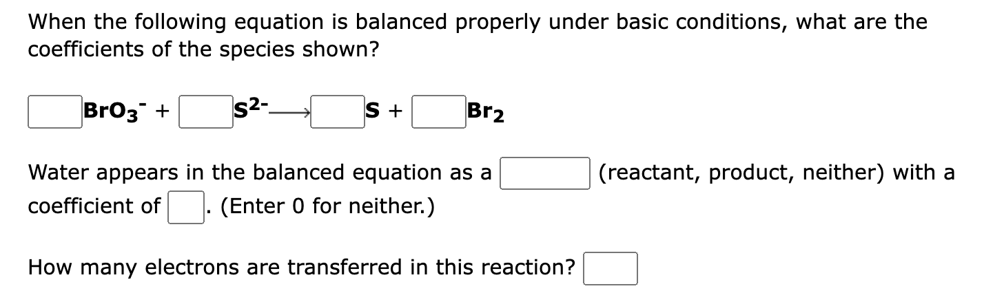 Solved When the following equation is balanced properly | Chegg.com