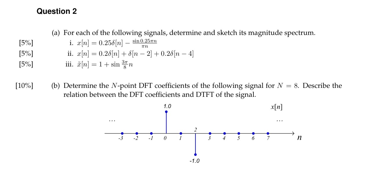 Solved (a) For each of the following signals, determine and | Chegg.com