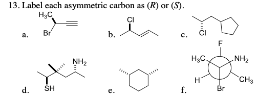 Solved 3. Label each asymmetric carbon as (R) or (S). | Chegg.com
