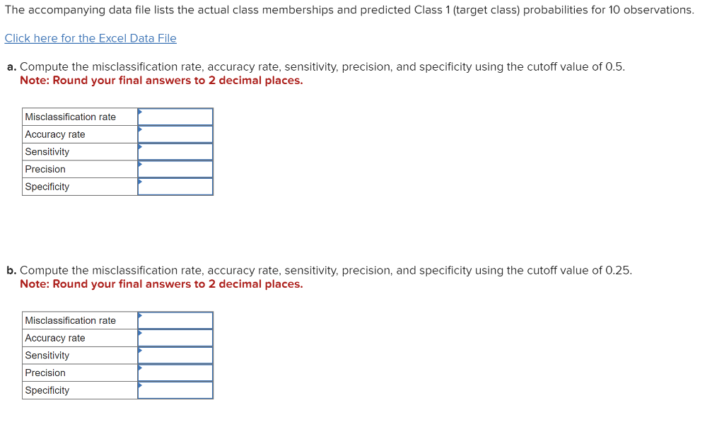 Solved The accompanying data file lists the actual class | Chegg.com