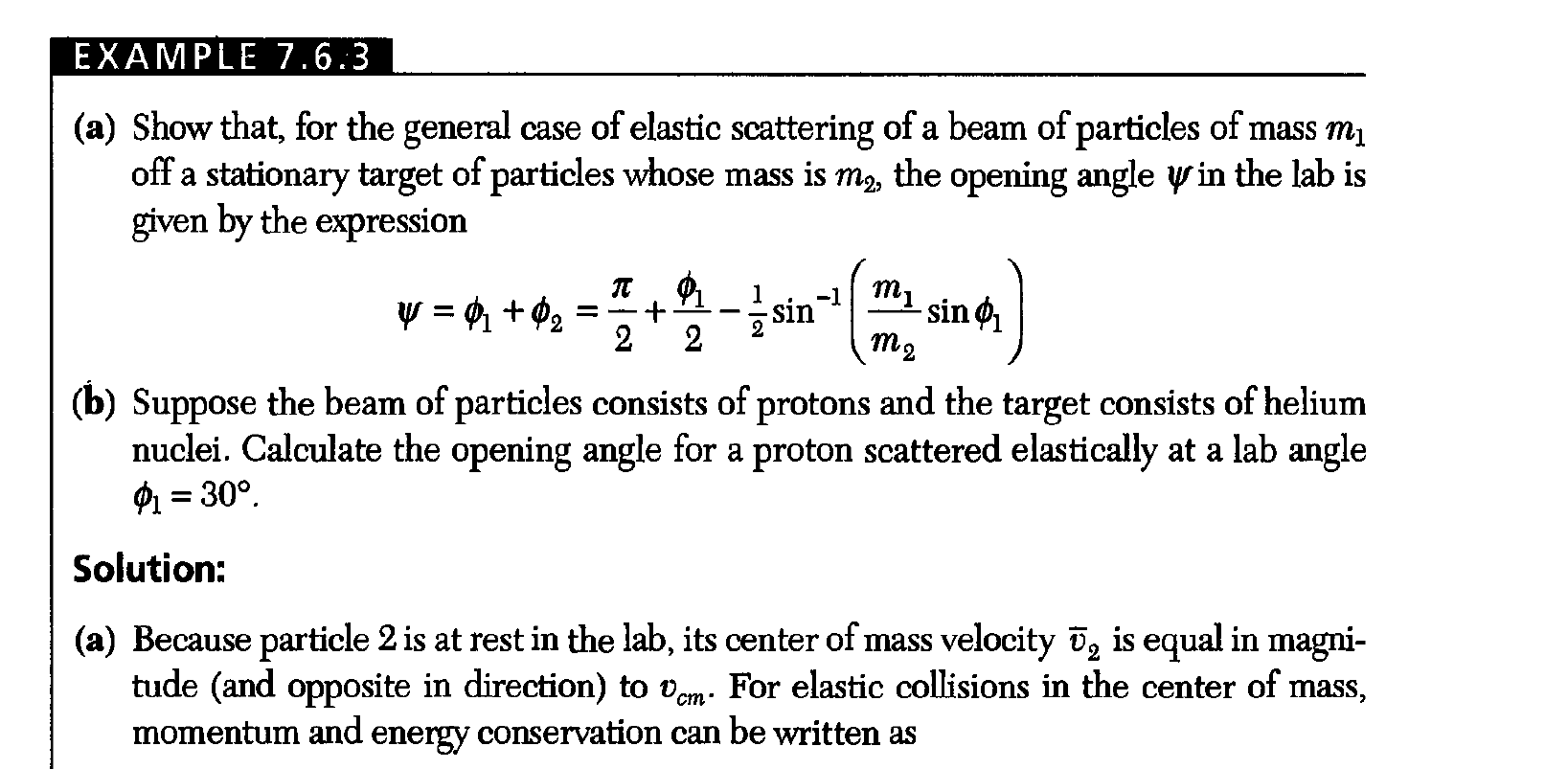 Solved (a) Show that, for the general case of elastic | Chegg.com