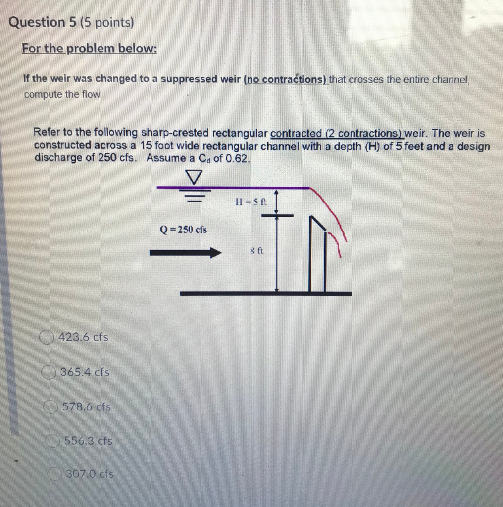 Solved Question 5 (5 points) For the problem below: If the | Chegg.com