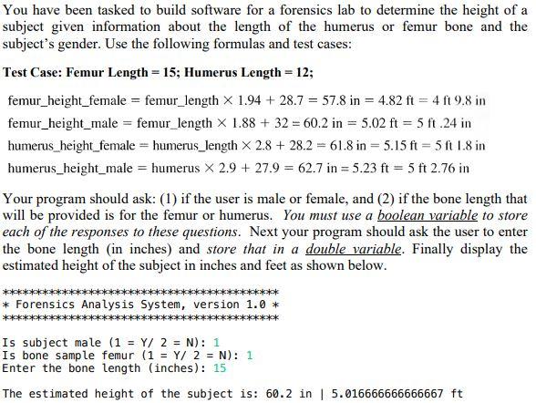 Solved You have been tasked to build software for a | Chegg.com
