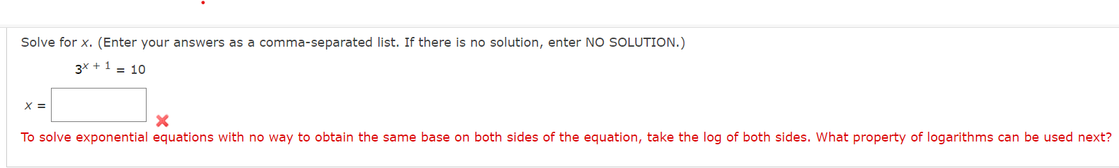 Solved Solve for x. (Enter your answers as a comma-separated | Chegg.com