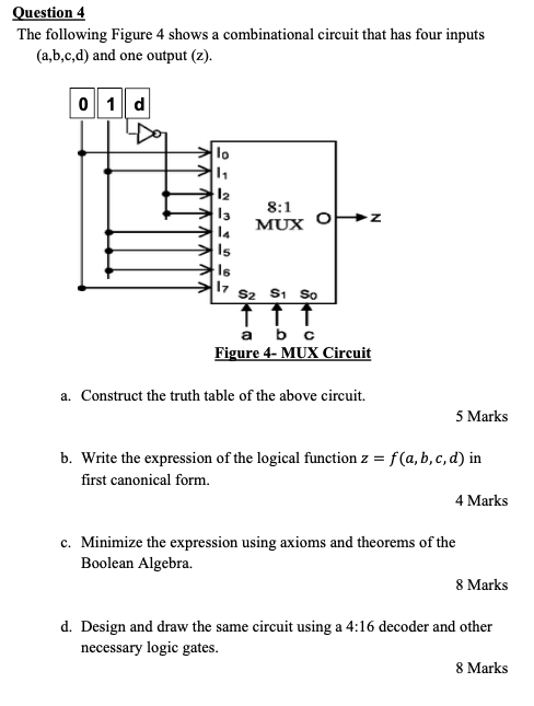 Solved Question 4 The following Figure 4 shows a | Chegg.com