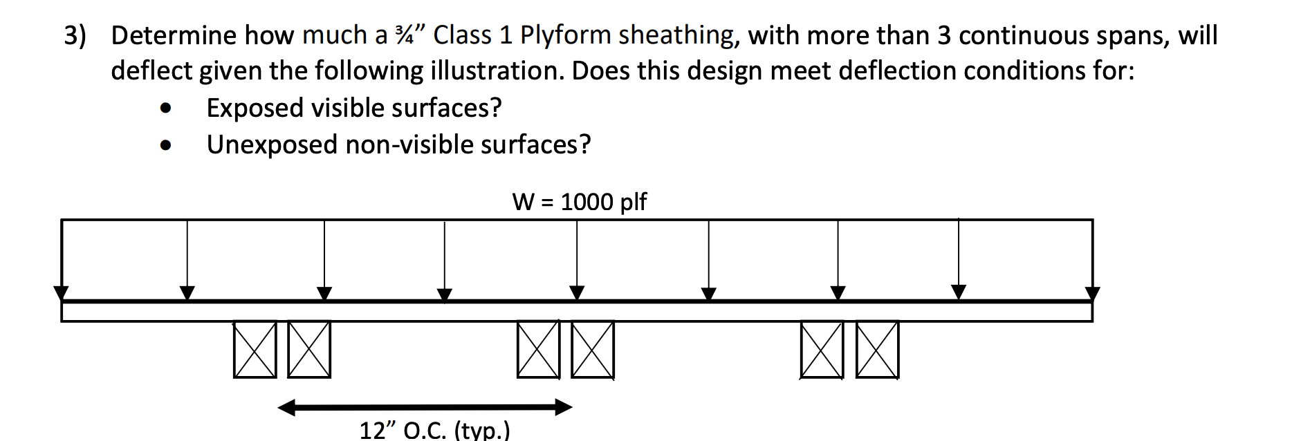 3) Determine how much a 34" Class 1 Plyform | Chegg.com
