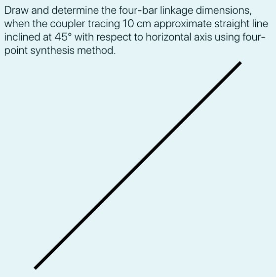 Draw and determine the four-bar linkage dimensions, | Chegg.com