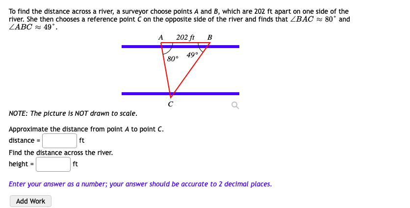 Solved Points A and B are separated by a lake. To find the | Chegg.com