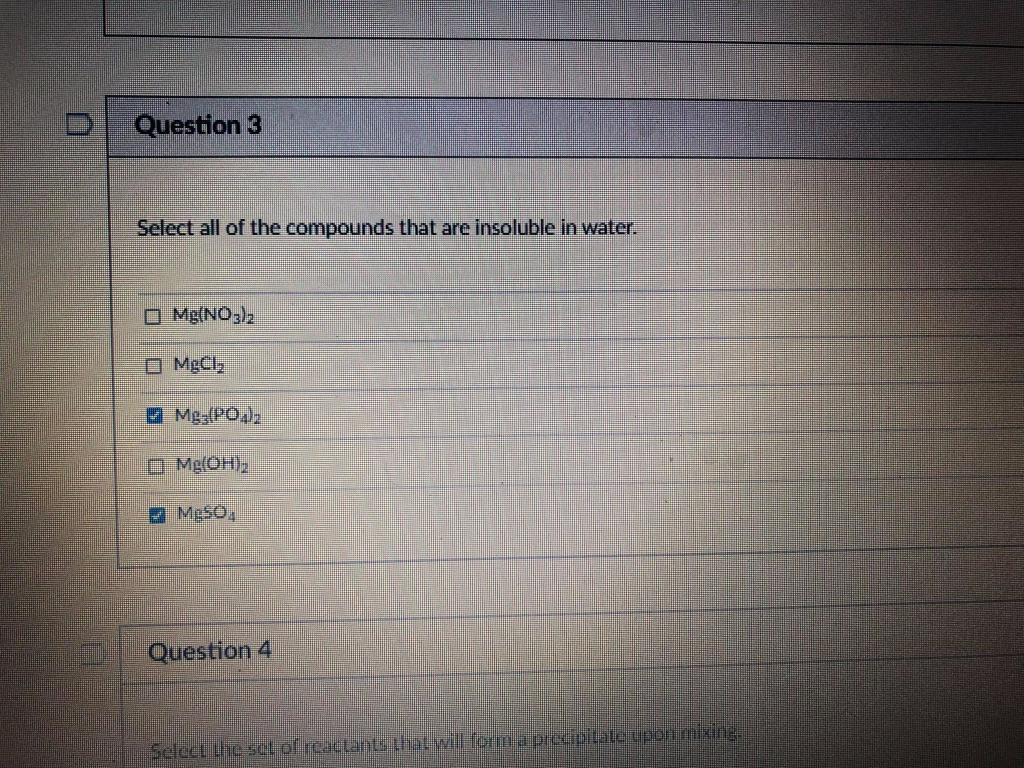 Solved Question 5 Predict whether these reaction will occur: | Chegg.com