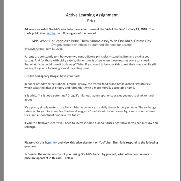 Bribery Advertising Examples