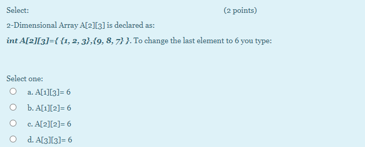 Solved (2 points) Select: To declare a float pointer ptr, | Chegg.com