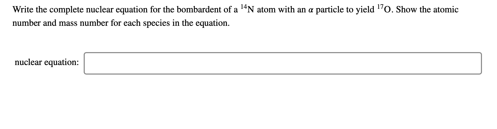 Solved Write the complete nuclear equation for the | Chegg.com