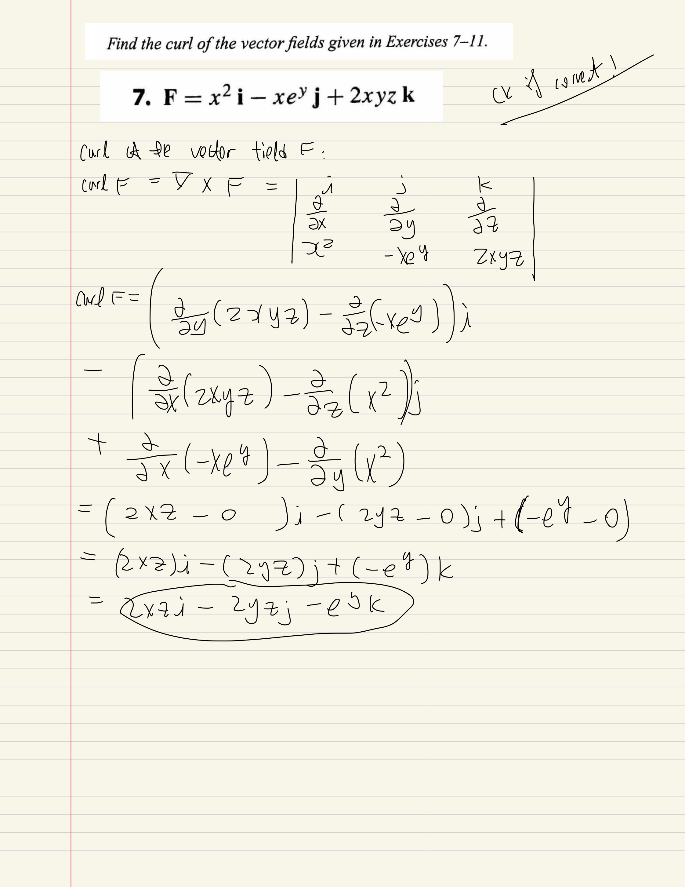 Solved Find the curl of the vector fields given in Exercises | Chegg.com