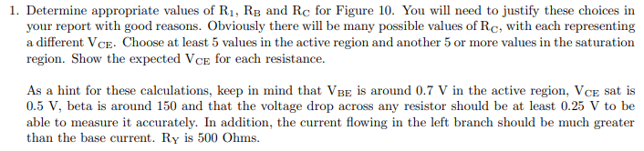 Solved Part 2: BJT Ic vs. Vce Characteristic Curves - Point | Chegg.com
