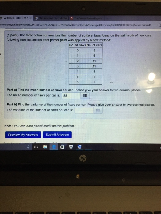 Solved (1 point) The table below summarizes the number of | Chegg.com