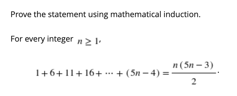 Solved Prove The Statement Using Mathematical Induction For