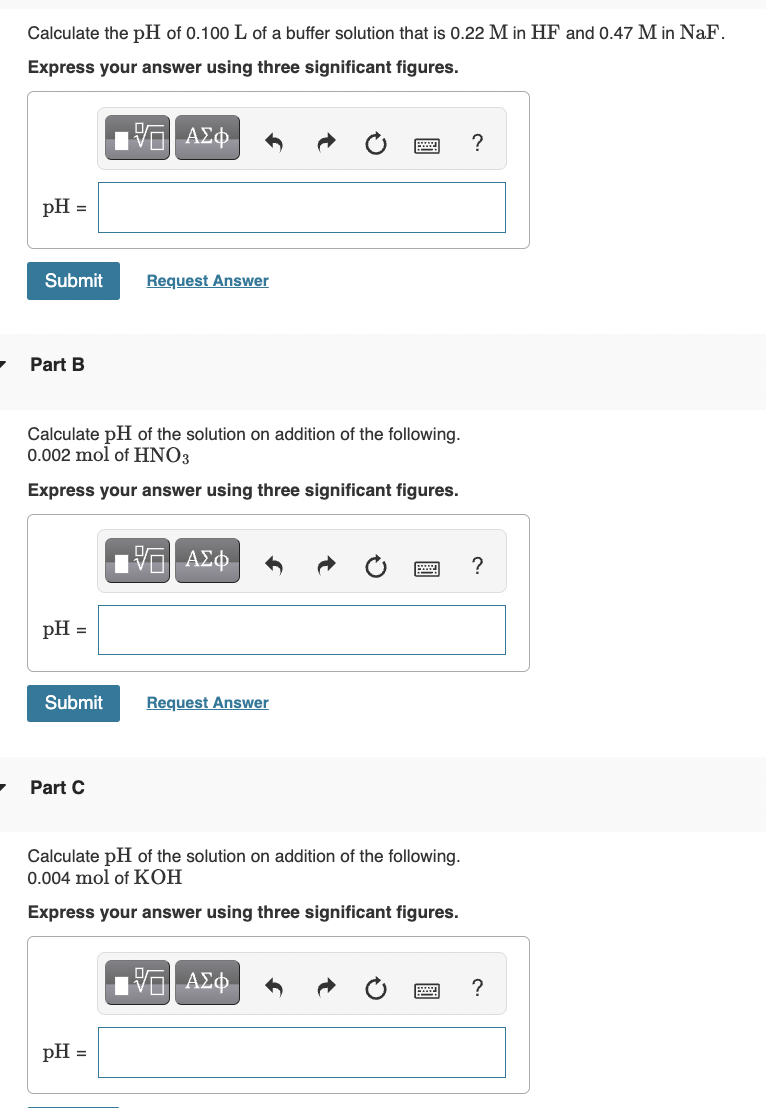 Solved Calculate the pH of 0.100 L of a buffer solution that | Chegg.com