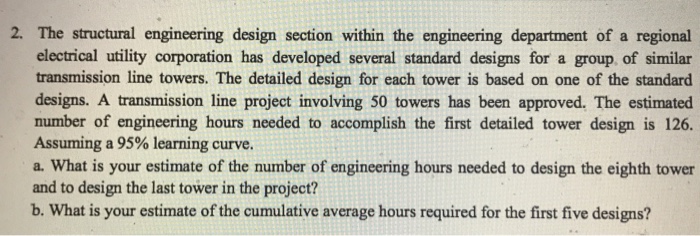 Solved The structural engineering design section within the | Chegg.com