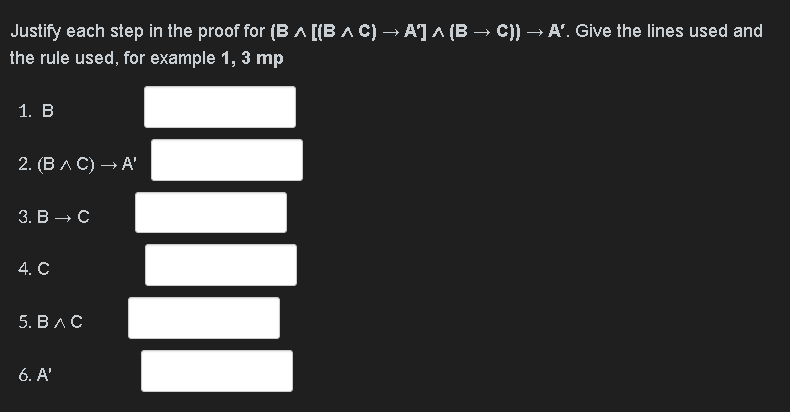 Solved Justify each step in the proof for (B A [(BAC) A] A( | Chegg.com