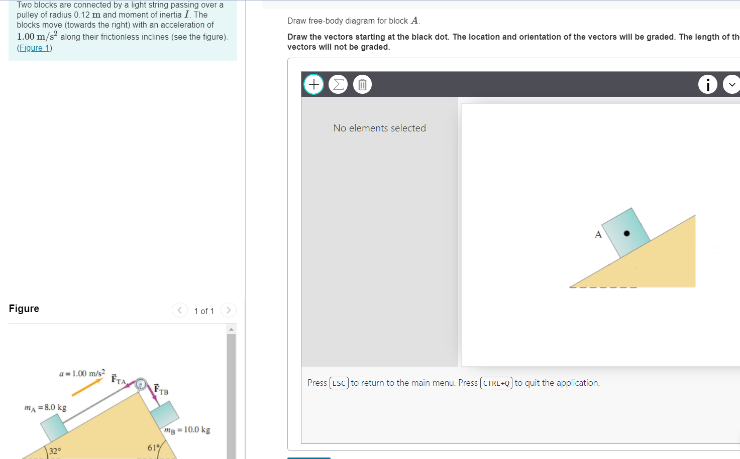 Solved Two blocks are connected by a light string passing | Chegg.com
