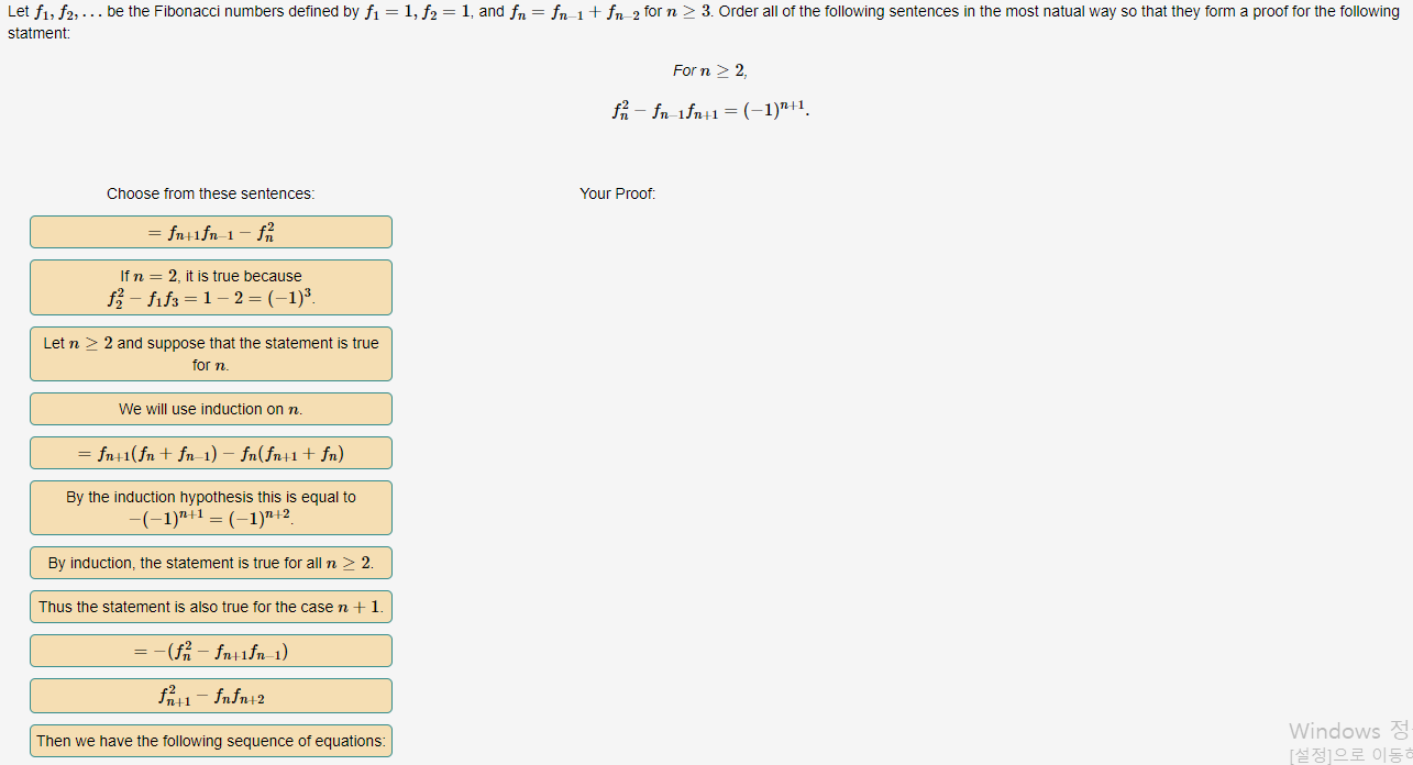 Solved be the Fibonacci numbers defined by f1=1,f2=1, and | Chegg.com