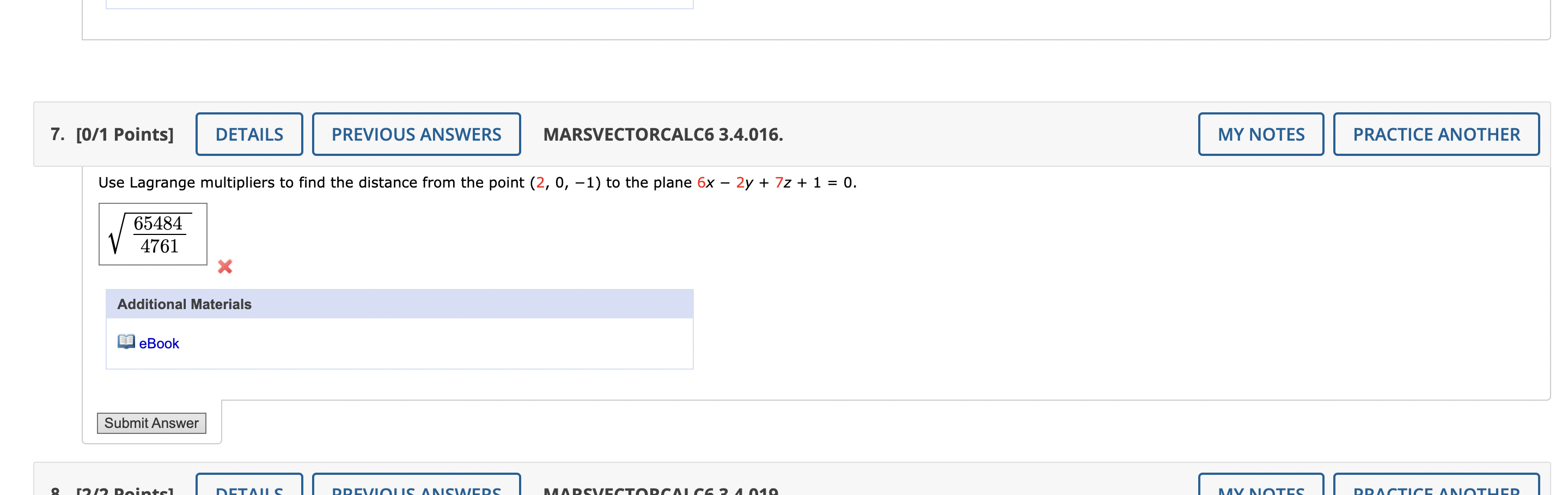Solved Use Lagrange multipliers to find the distance from | Chegg.com