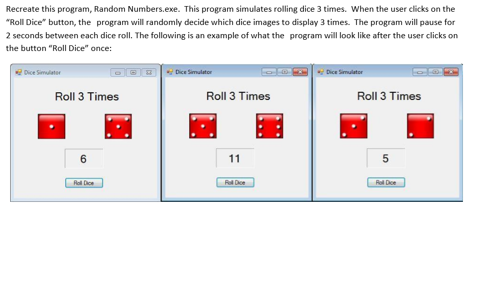 Solved Recreate This Program Random Numbersexe This 