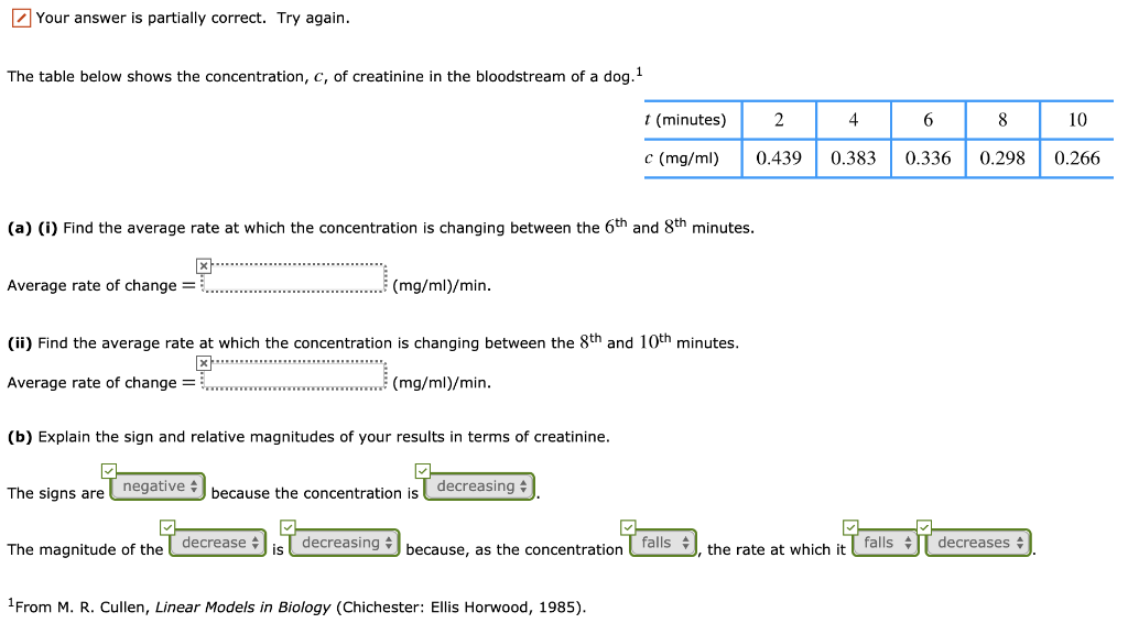 Solved Your answer is partially correct. Try again. The | Chegg.com