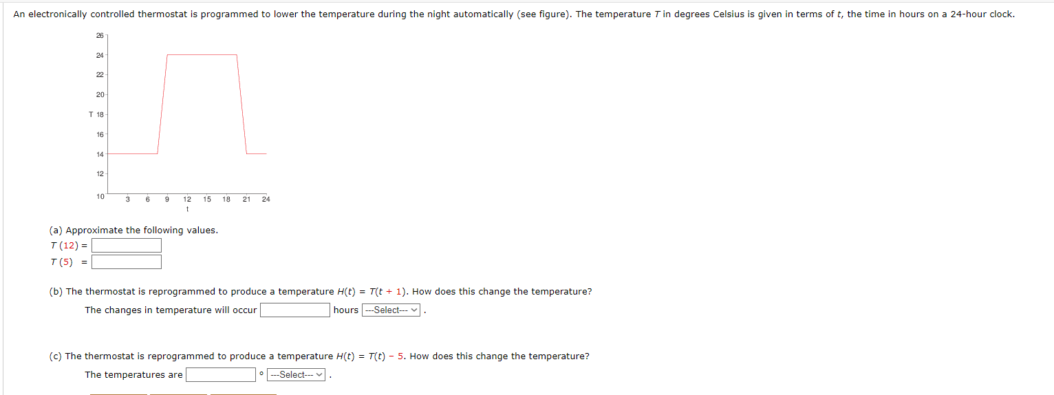 Solved An electronically controlled thermostat is programmed | Chegg.com