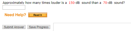 Solved Approximately how many times louder is a 150-dB sound | Chegg.com