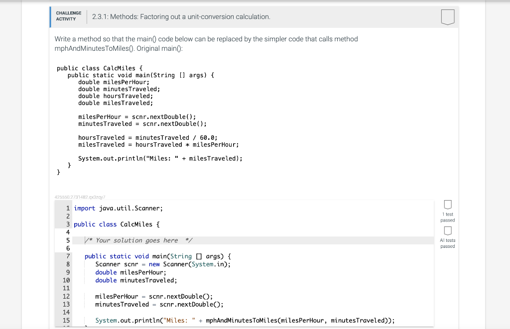 Solved Write a method so that the main0 code below can be | Chegg.com