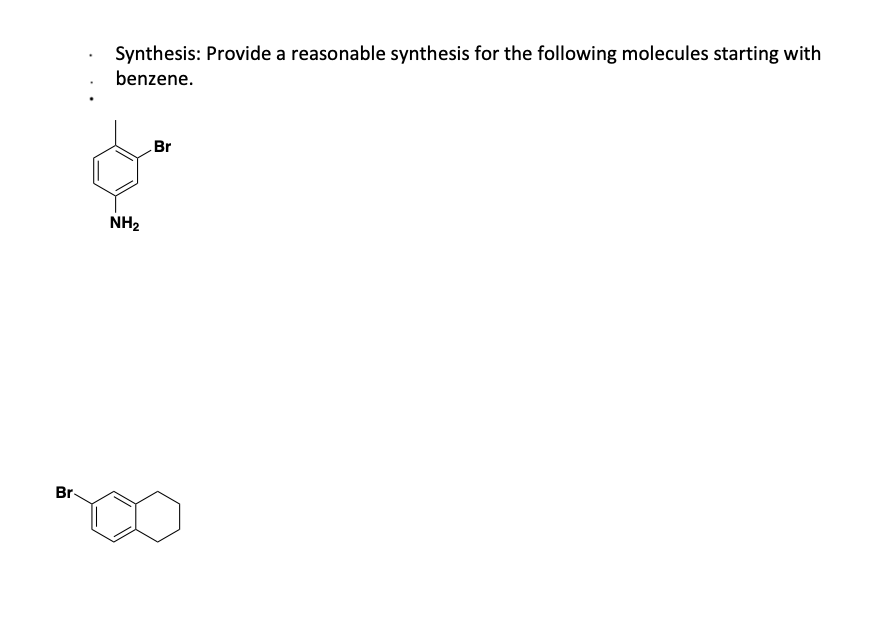 Solved Synthesis: Provide a reasonable synthesis for the | Chegg.com