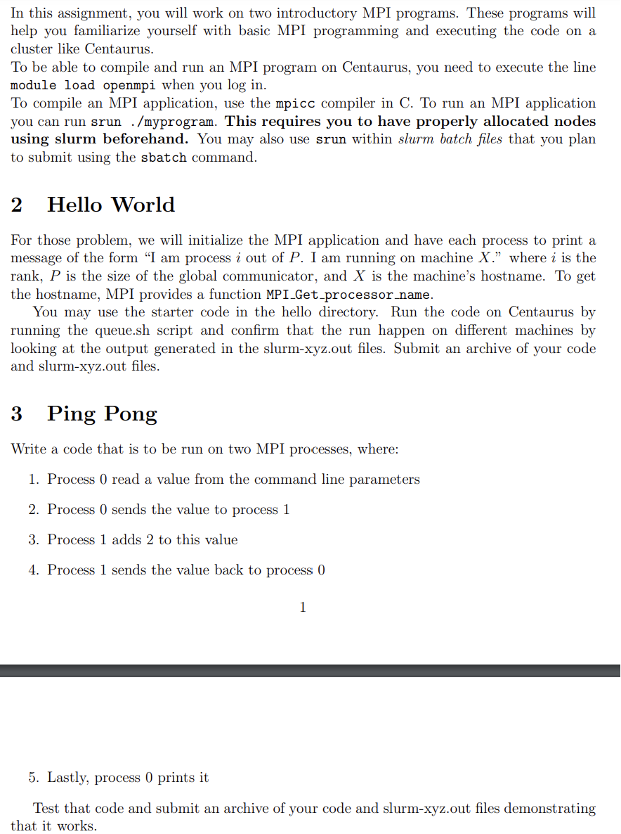 Solved To Compile An Mpi Application Use The Mpicc Compiler 3559