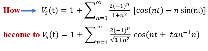 Solved 00 2(-1) How Vs(t) = 1 + 20 ) 152 [cos(nt) – n | Chegg.com