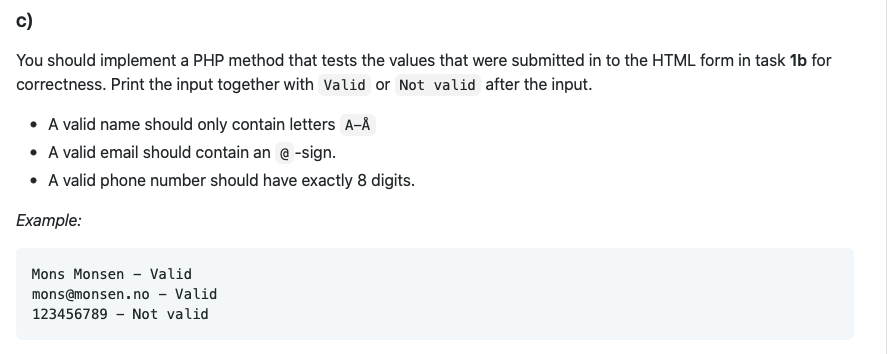Solved a) Write a PHP script to output your name and student | Chegg.com