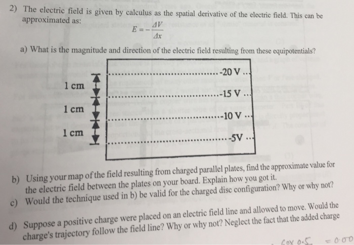 Solved The electric field is given by calculus as the | Chegg.com