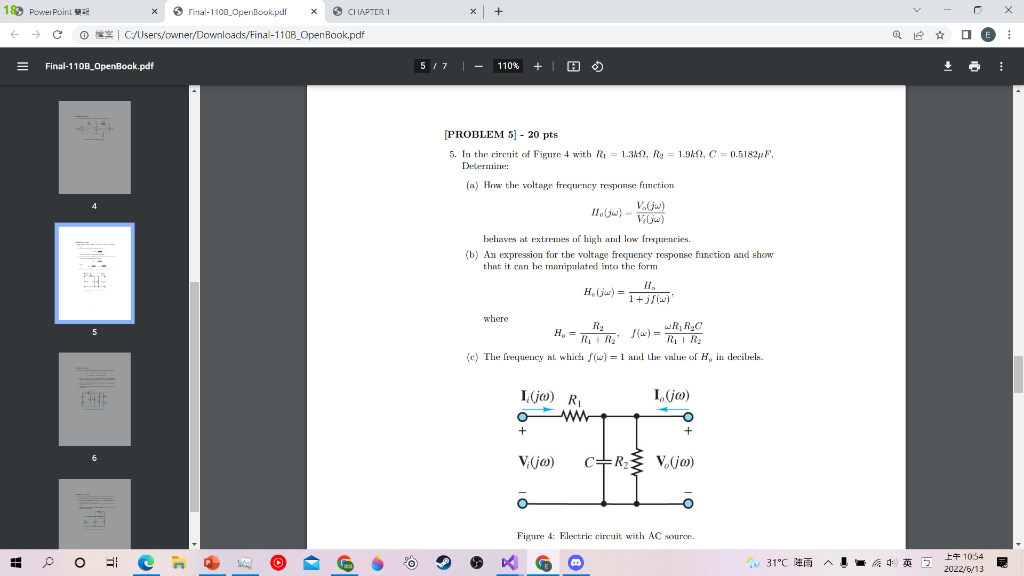 Solved 183 PowerPoint ← = Final-110B_OpenBook.pdf 5 = POE 2 | Chegg.com